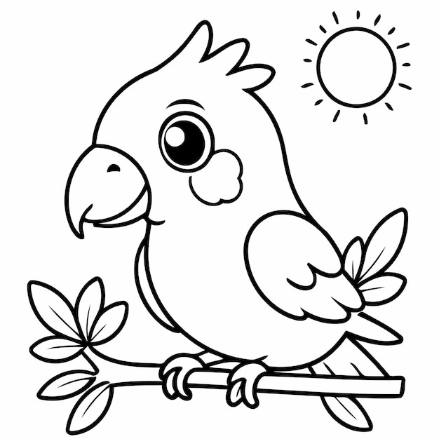 Premium Vector | Joyful parrot for toddlers Premium Vector | Joyful parrot for toddlers