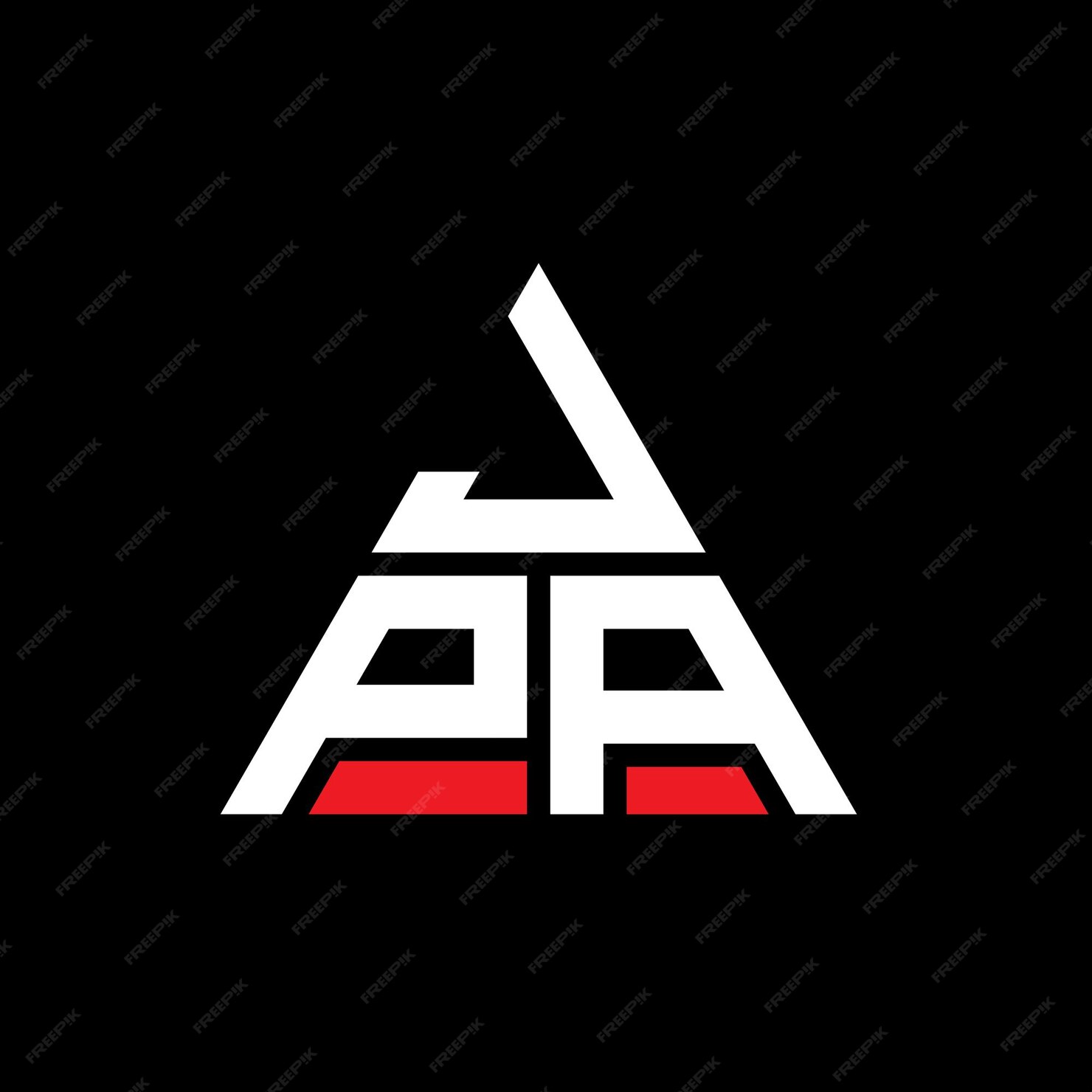 Premium Vector | JPA triangle letter logo design with triangle shape ...