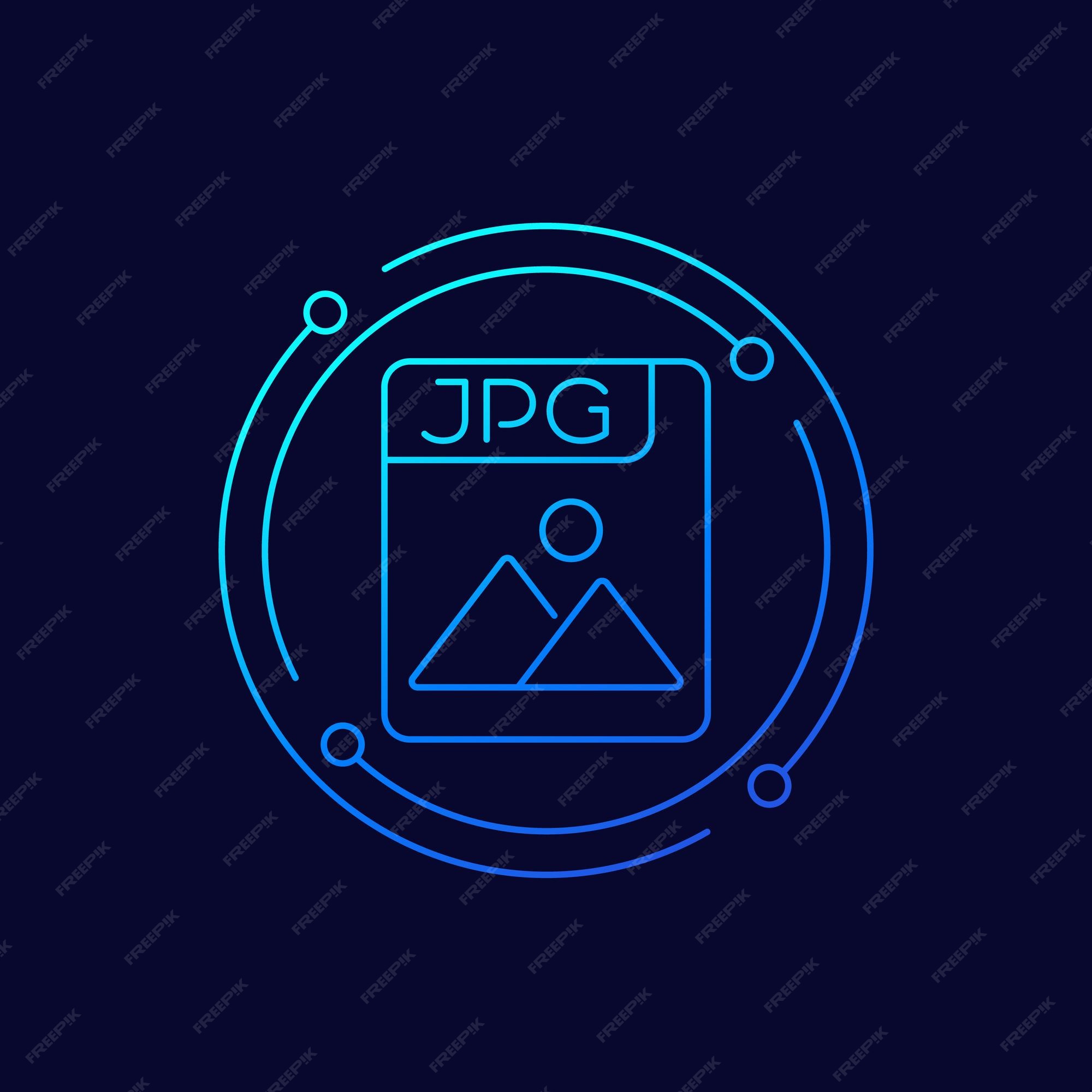 Premium Vector | Jpg file icon linear design Premium Vector | Jpg file icon linear design