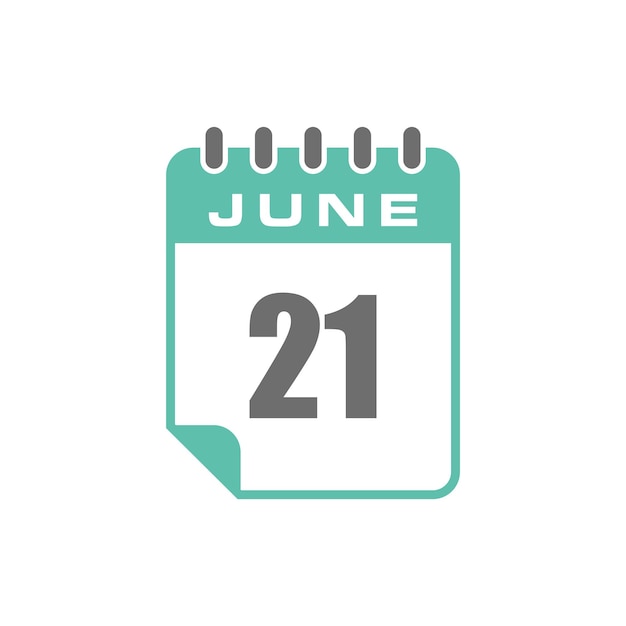 Premium Vector | June calendar icon vector template Premium Vector | June calendar icon vector template