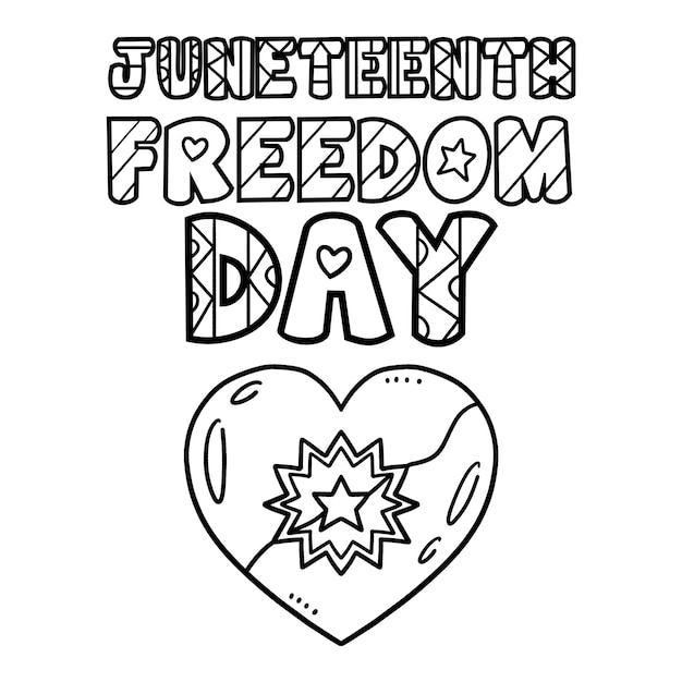 Premium Vector | Juneteenth freedom day isolated coloring page Premium Vector | Juneteenth freedom day isolated coloring page