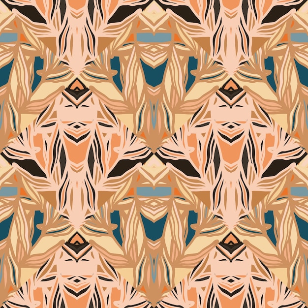 Premium Vector Kaleidoscope Mosaic Seamless Pattern Abstract