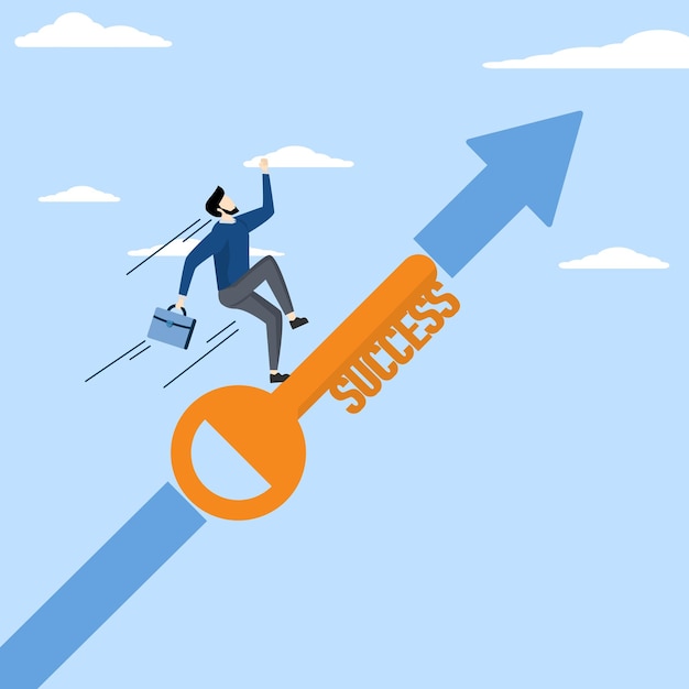 Premium Vector | Key concept to achieve success.success in business ... Premium Vector | Key concept to achieve success.success in business ...