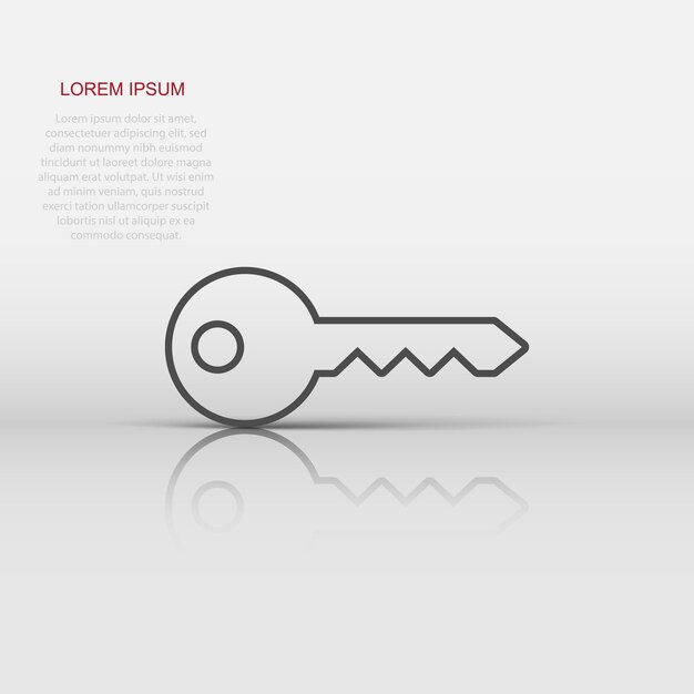Premium Vector Key Icon In Flat Style Password Vector Illustration On