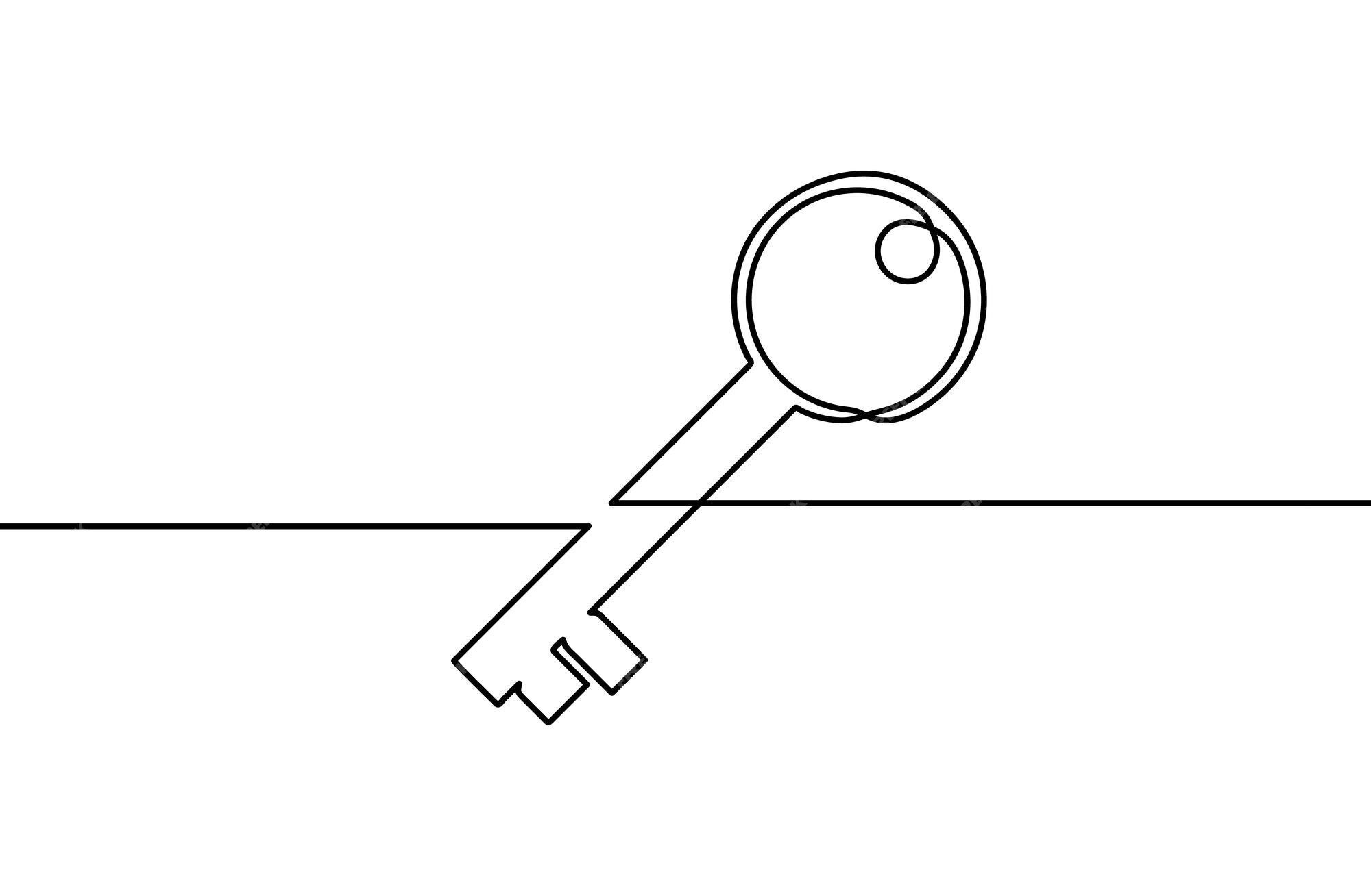 Premium Vector | Key line background One continuous line drawing of key ... Premium Vector | Key line background One continuous line drawing of key ...