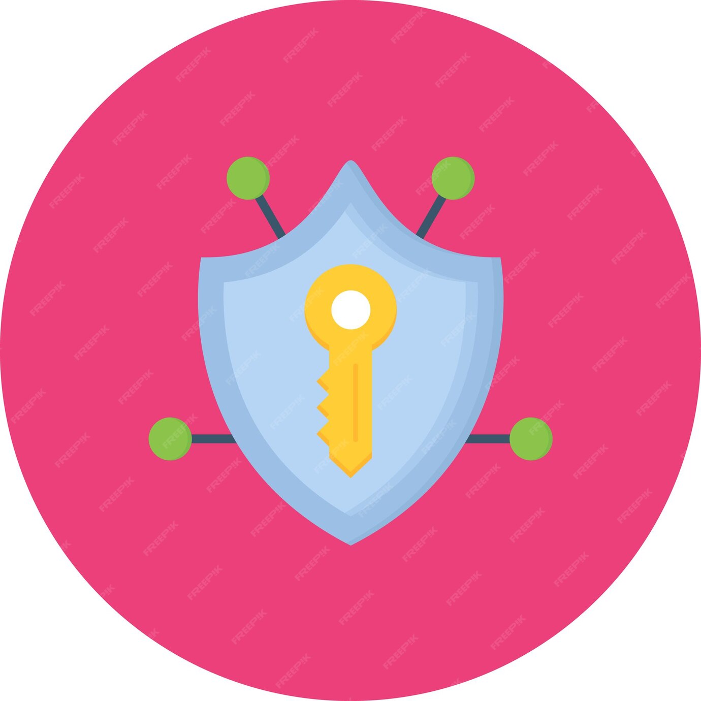 Premium Vector | Key Network Flat Illustration Premium Vector | Key Network Flat Illustration