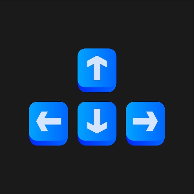 Premium Vector | Keyboard arrows Premium Vector | Keyboard arrows