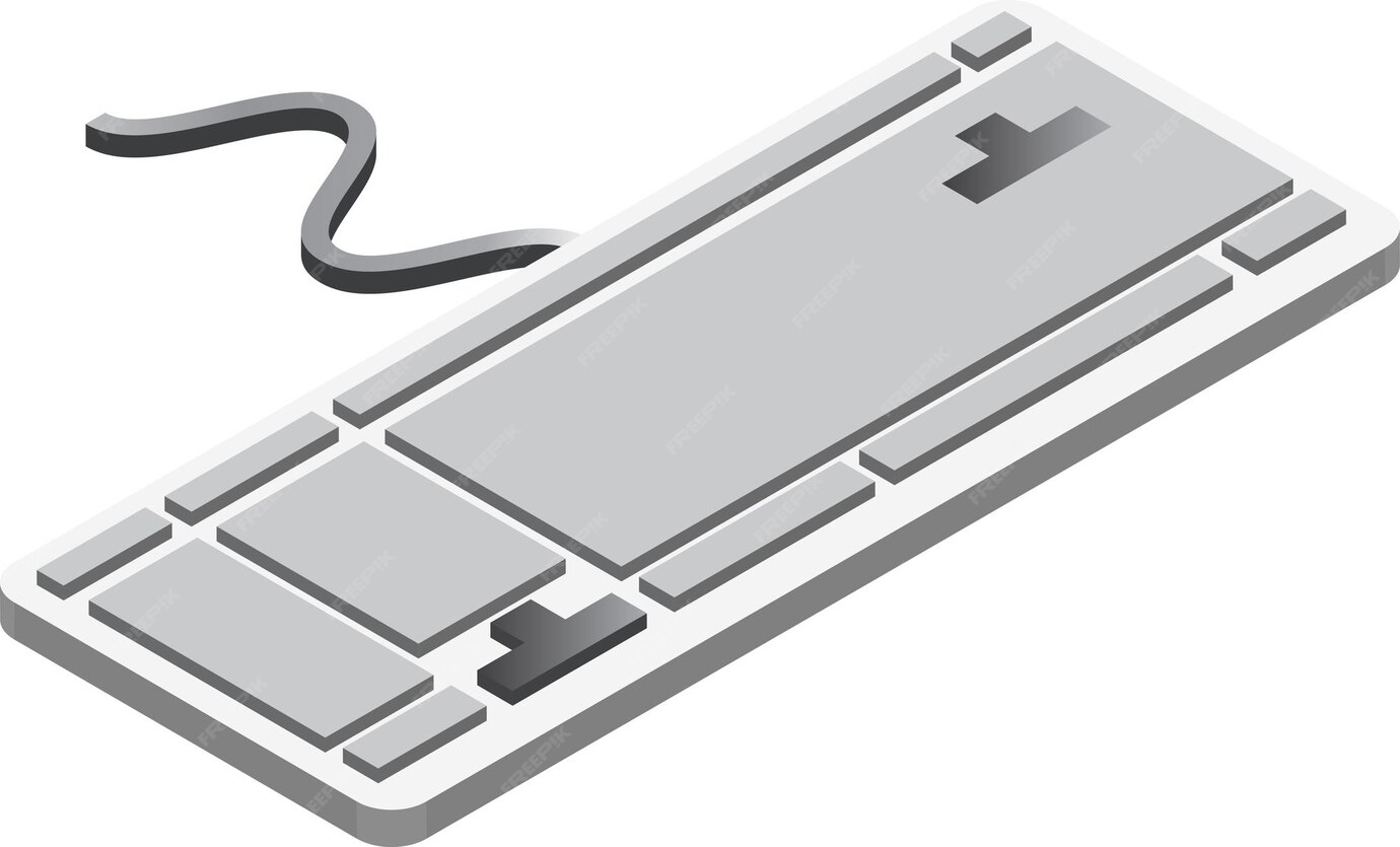 Premium Vector | Keyboard illustration in 3d isometric style Premium Vector | Keyboard illustration in 3d isometric style