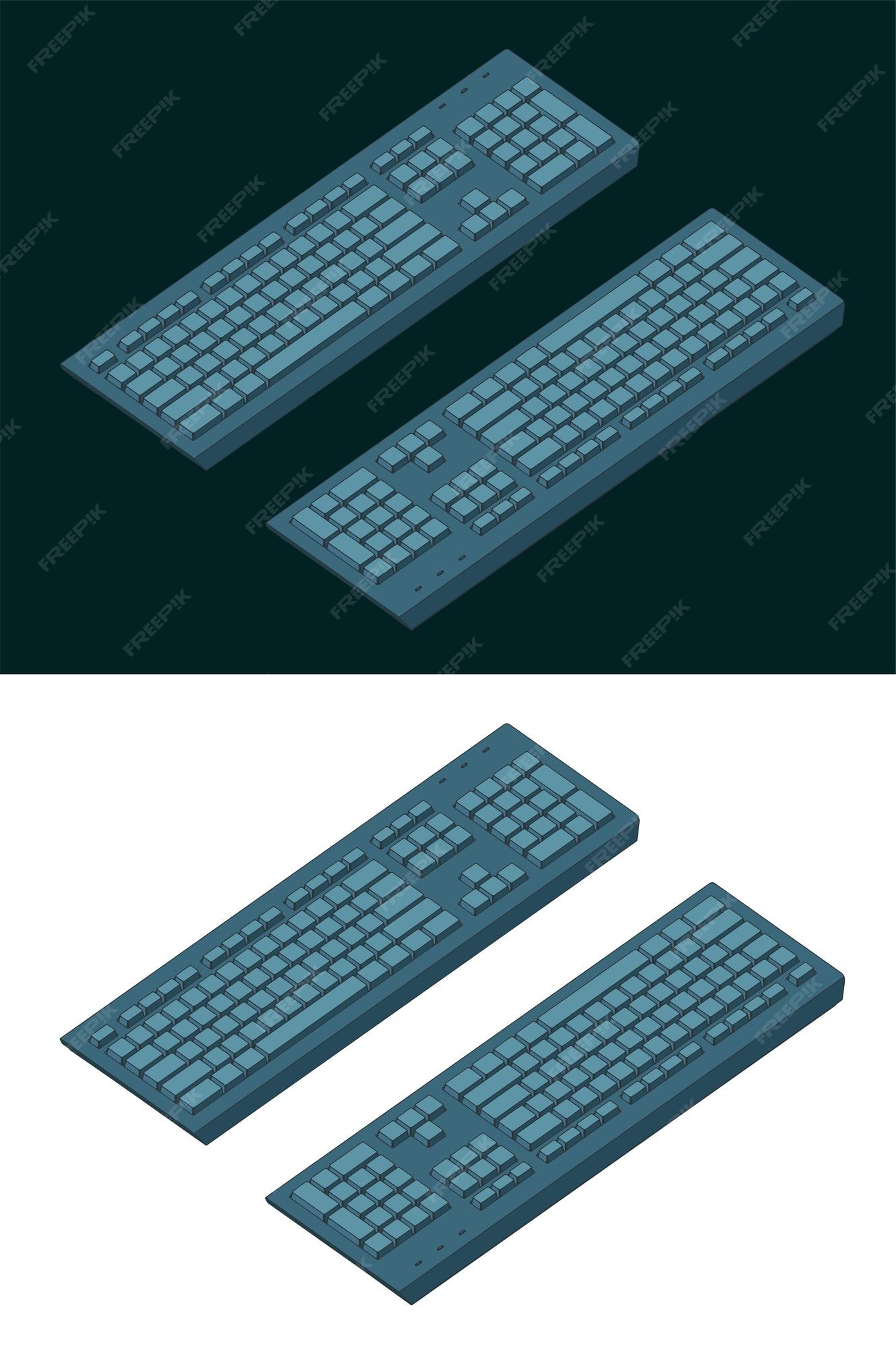 Premium Vector | Keyboard isometric color drawings Premium Vector | Keyboard isometric color drawings