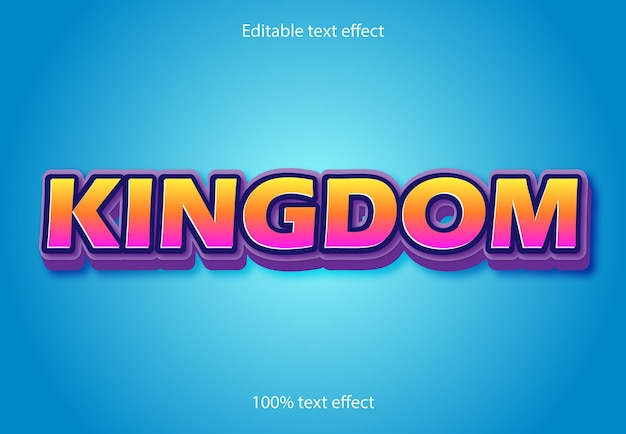 Premium Vector | Kingdom editable text effect Premium Vector | Kingdom editable text effect