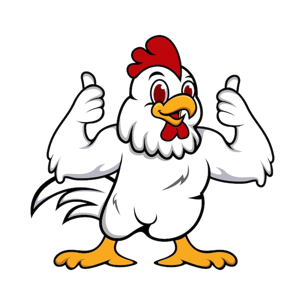 Kip stripfiguur Een grappige Cartoon haan kip geven een thumbs up ... Kip stripfiguur Een grappige Cartoon haan kip geven een thumbs up ...