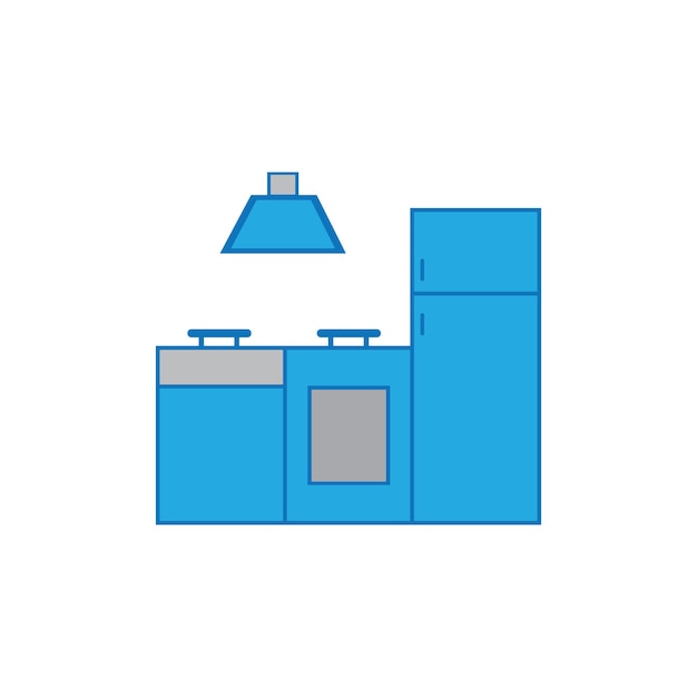 Premium Vector | Kitchen set icon logo vector design illustration Premium Vector | Kitchen set icon logo vector design illustration