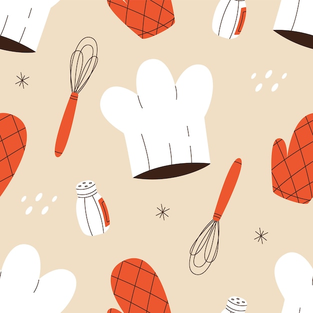 Premium Vector | Kitchen tools seamless pattern Premium Vector | Kitchen tools seamless pattern