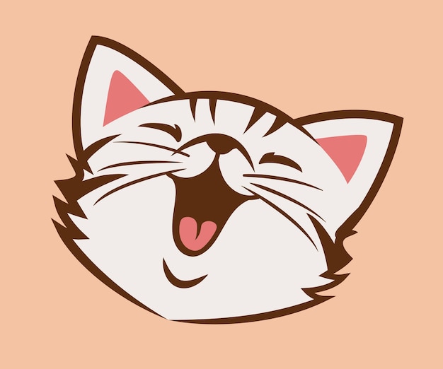 Premium Vector | Kitten face cartoon cute draw vector Premium Vector | Kitten face cartoon cute draw vector