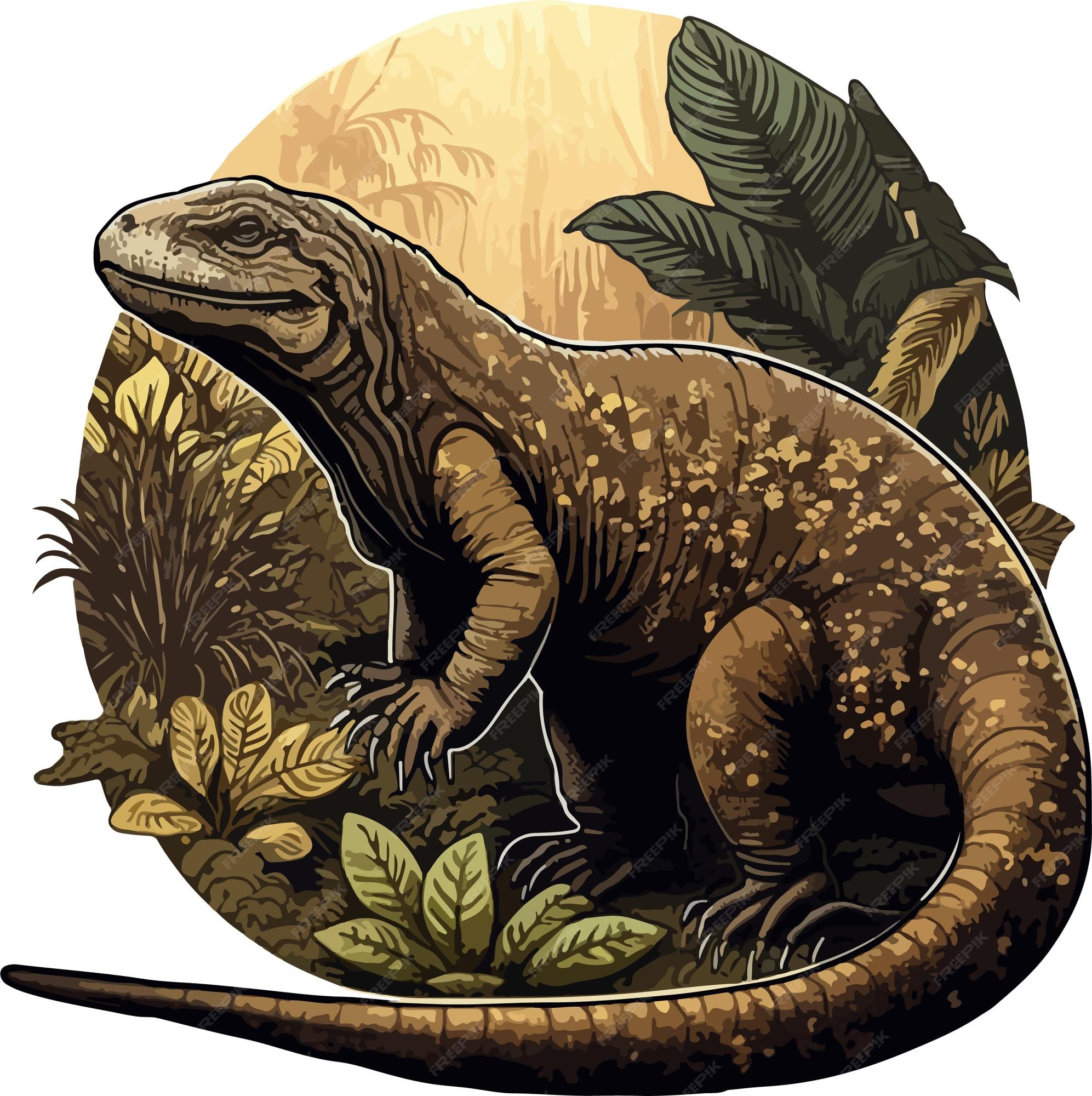 Premium Vector | Komodo dragon vector Premium Vector | Komodo dragon vector