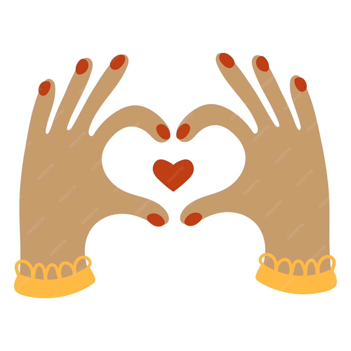 Premium Vector Korean Love Sign Korea Finger Heart From Hands Fingers