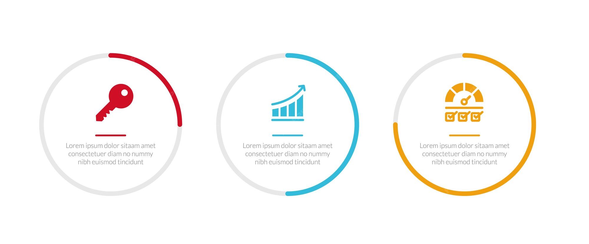 Premium Vector | KPI key performance indicator infographics template diagram with piechart ...