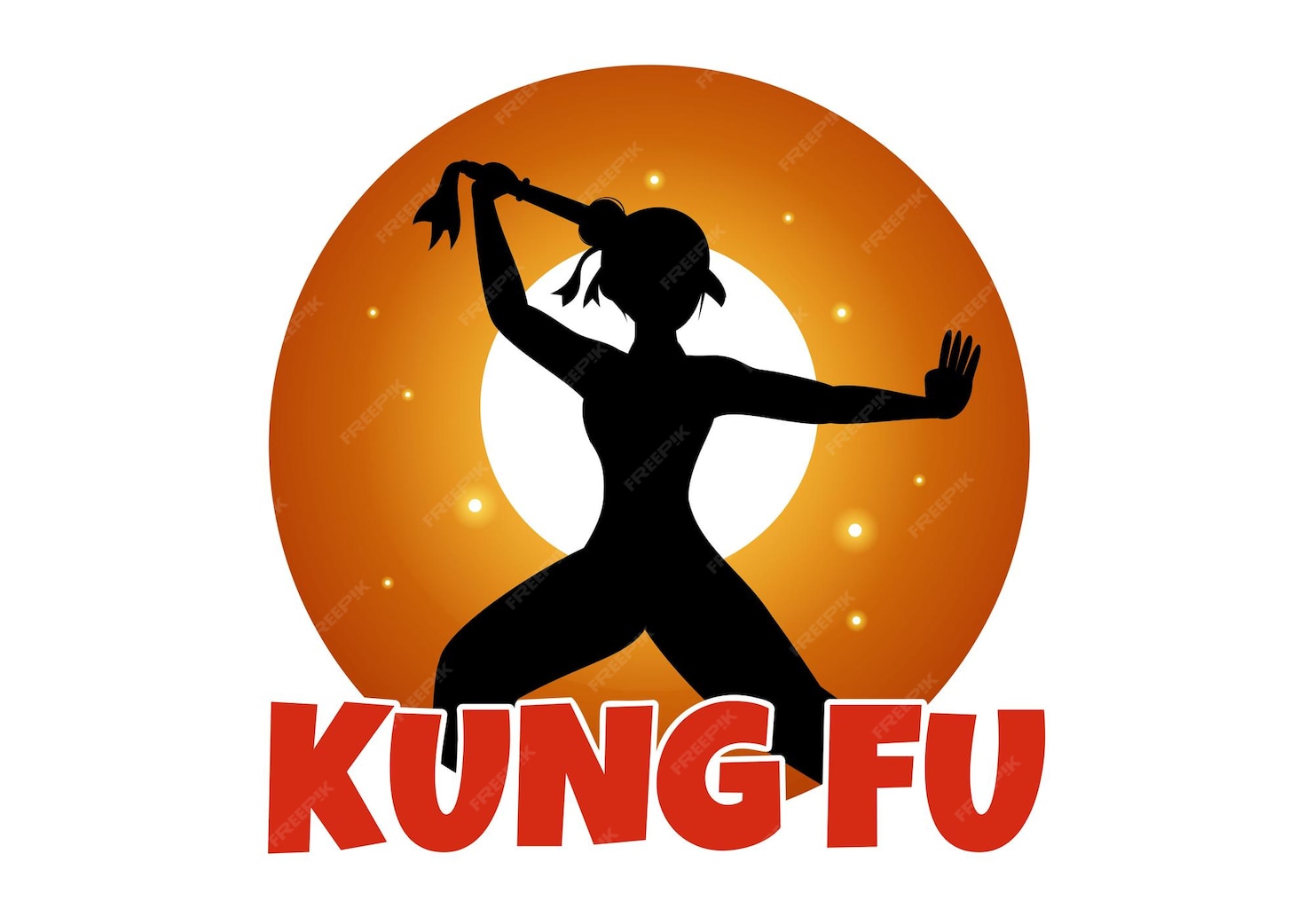 Premium Vector Kung Fu Illustration With People Showing Chinese Sport Martial Art In Cartoon