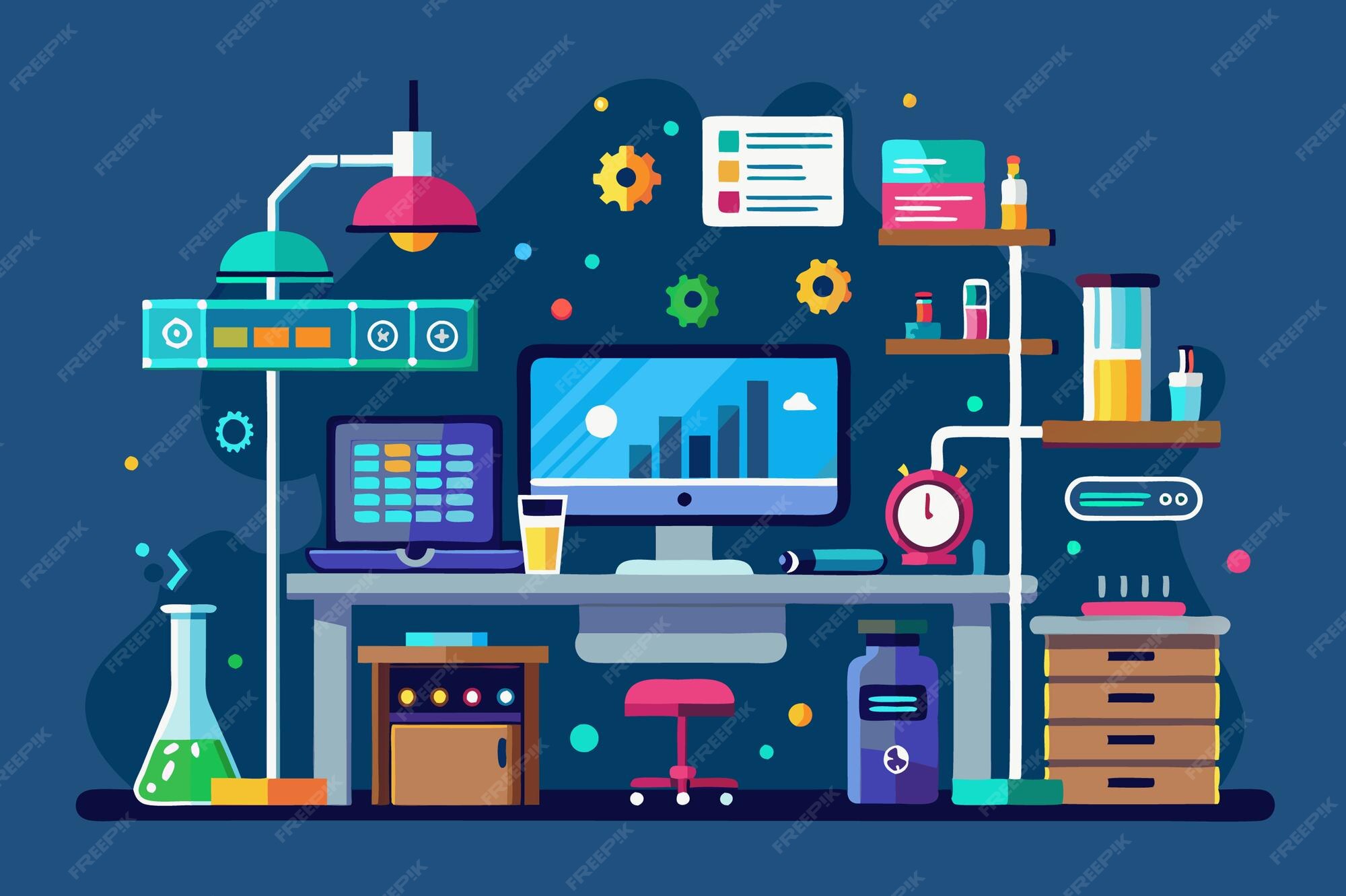 Premium Vector Lab Space For Coding And Programming Exercises Vector 