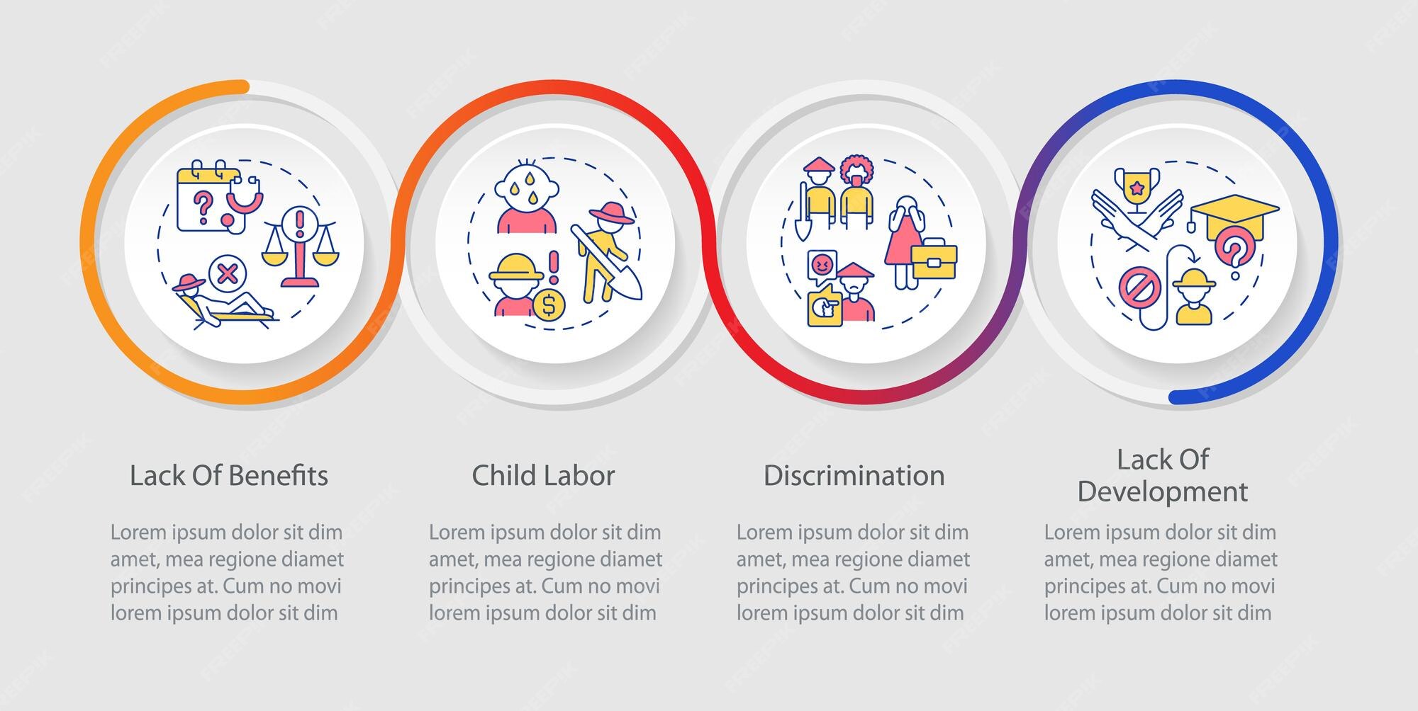 Premium Vector Labour Problems In Agriculture Loop Infographic Template Farm Work Data