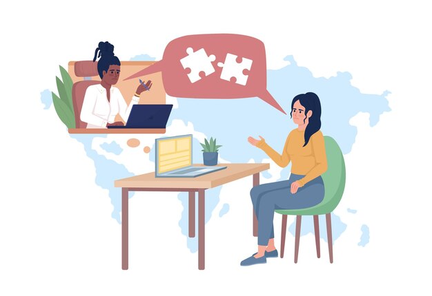 Premium Vector | Lacking team bonding 2D vector isolated illustration Premium Vector | Lacking team bonding 2D vector isolated illustration