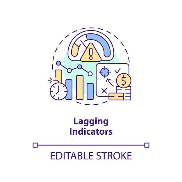 Premium Vector | Lagging indicators concept icon Premium Vector | Lagging indicators concept icon