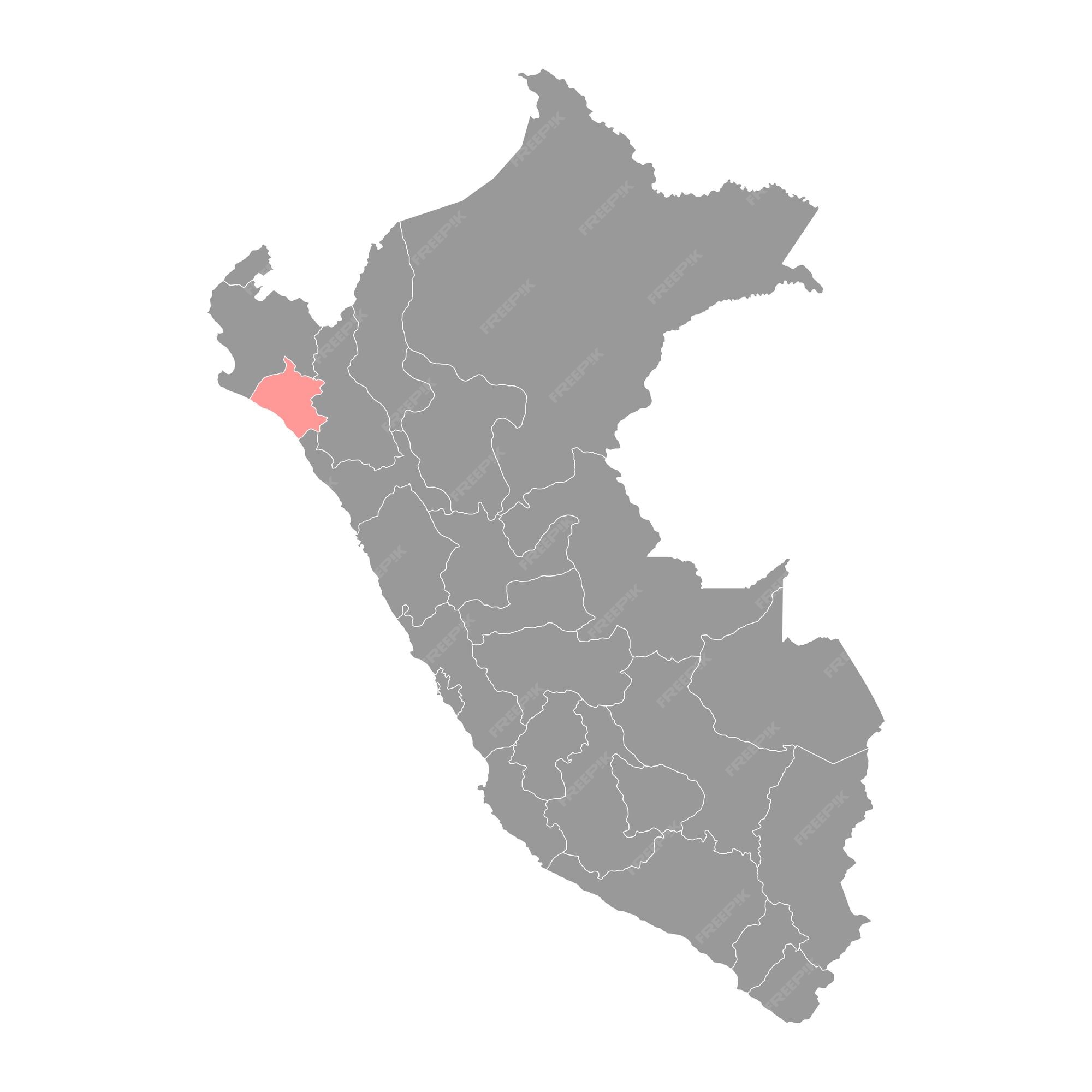 Premium Vector | Lambayeque map region in peru vector illustration Premium Vector | Lambayeque map region in peru vector illustration