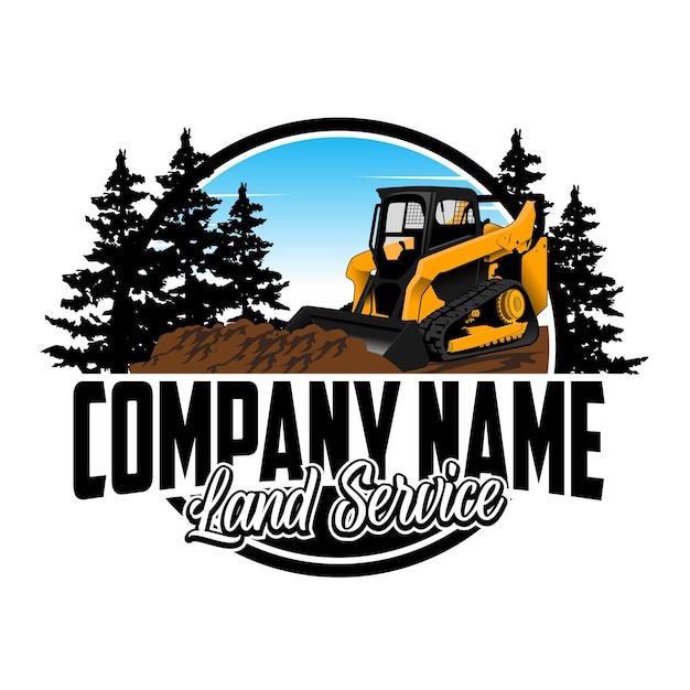 Premium Vector | Land Service or Land Clearing Company Logo Premium Vector | Land Service or Land Clearing Company Logo