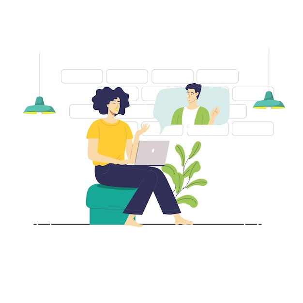 Premium Vector | Landing page illustration Premium Vector | Landing page illustration