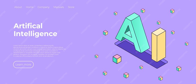 Premium Vector | Landing page template ai website template for ai ...