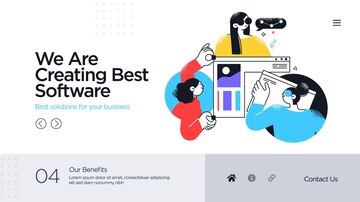 Premium Vector | Landing page template of developing computer software ...