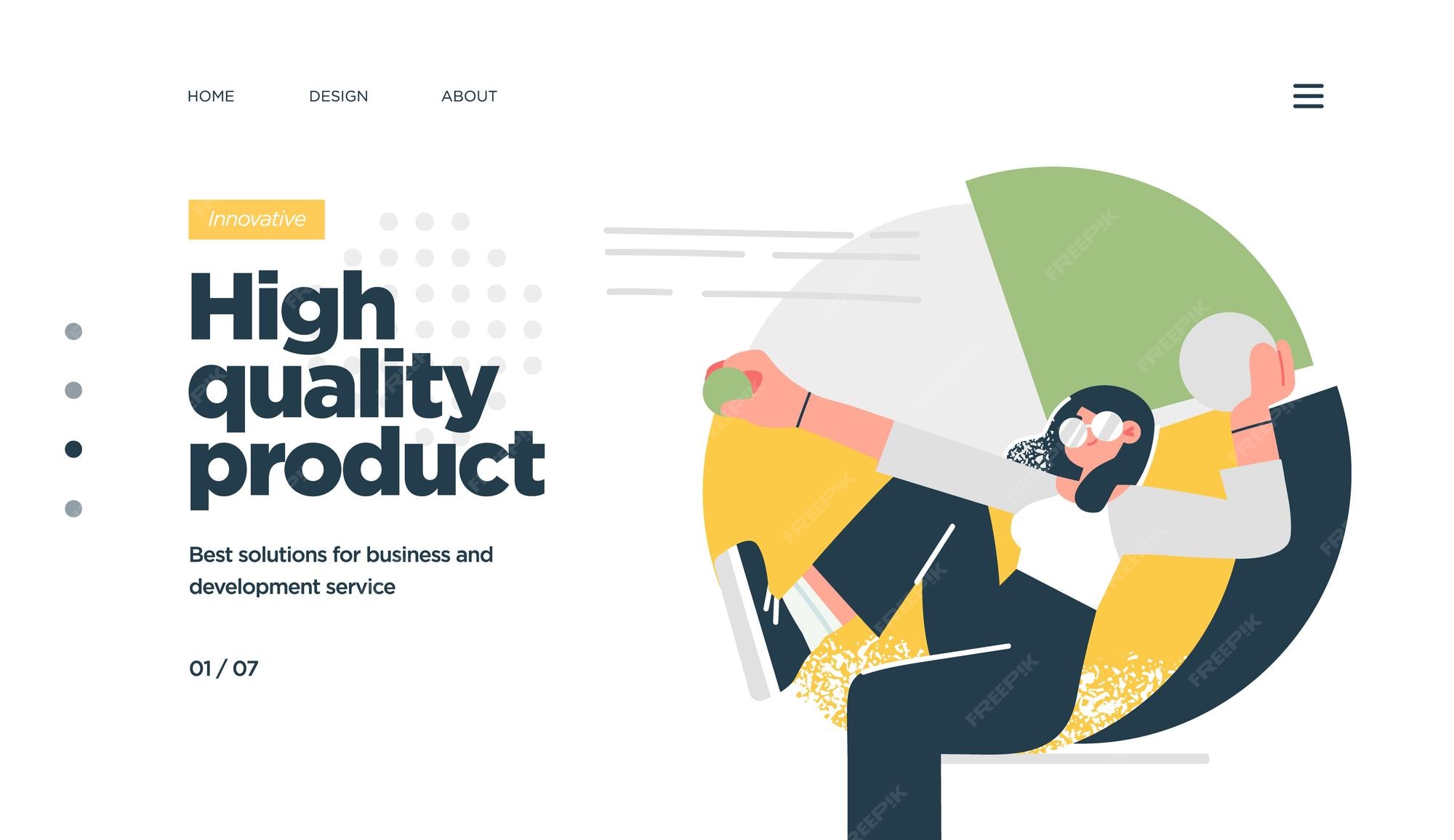 Premium Vector | Landing page template of developing computer software ...