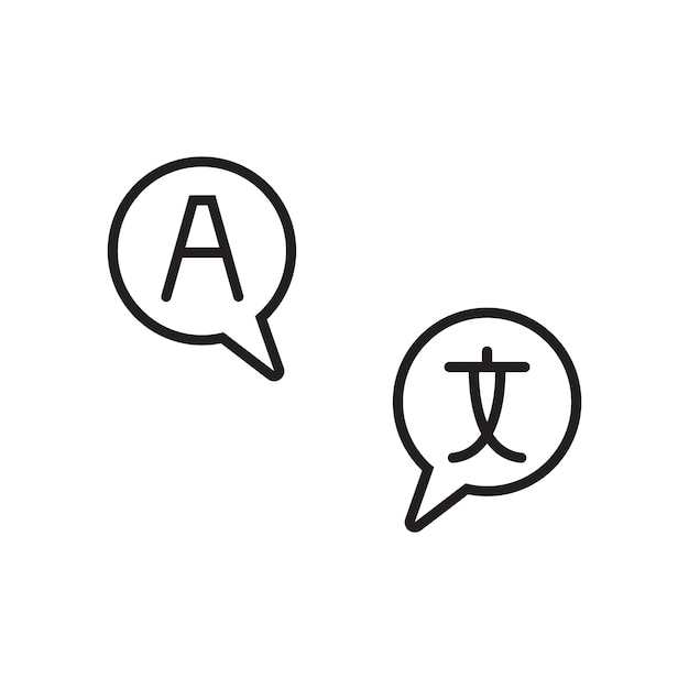 Premium Vector | Language icon vector Premium Vector | Language icon vector