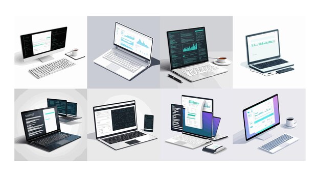 Laptop Computer Keyboard And Screen Displaying Code Software Interface Notebook Pc Information