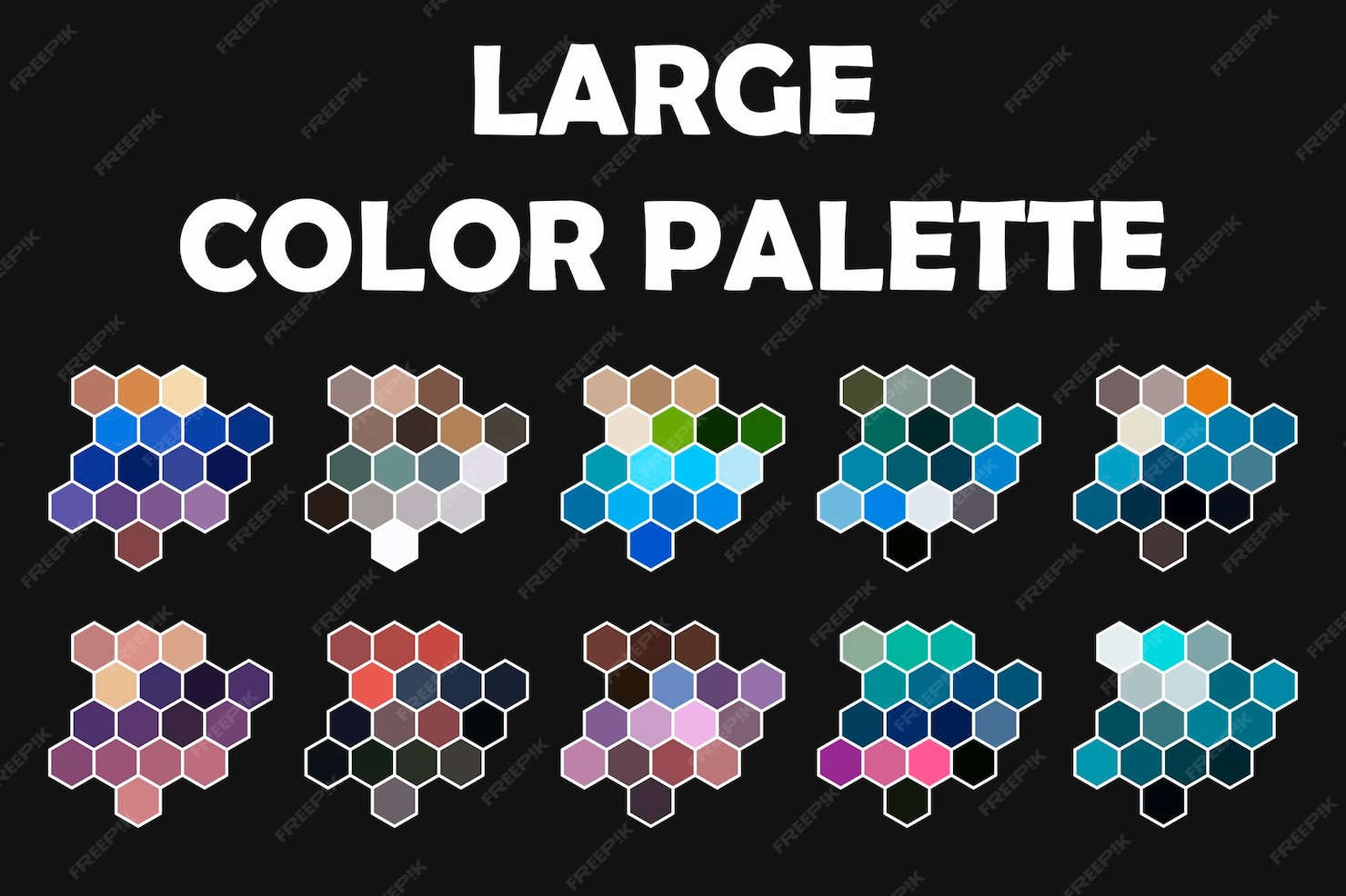 Premium Vector | Large palette of color combinations. design. vector ... Premium Vector | Large palette of color combinations. design. vector ...