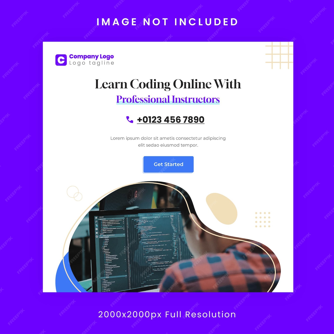 Premium Vector | Learn coding online with professional instructors ...