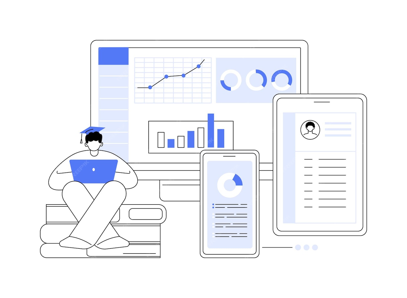 Premium Vector | Learning progress abstract concept vector illustration ...