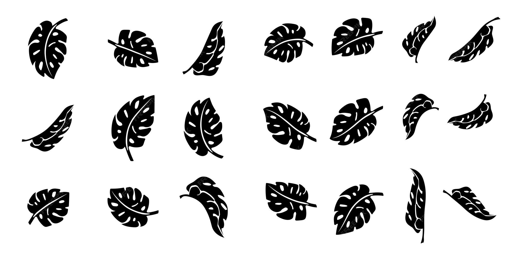 Premium Vector The Leaves Are Black In Abstract Style Design Element