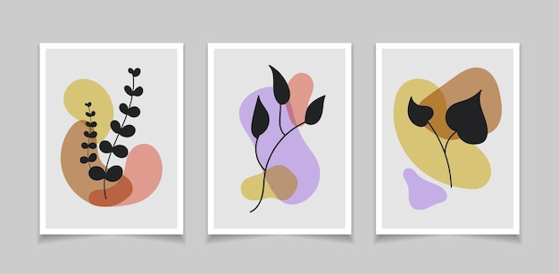 Premium Vector | Leaves botanical wall art vector set foliage line art ... Premium Vector | Leaves botanical wall art vector set foliage line art ...