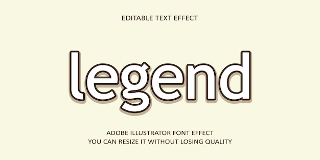 Premium Vector | Legend Editable Text Effect Premium Vector | Legend Editable Text Effect