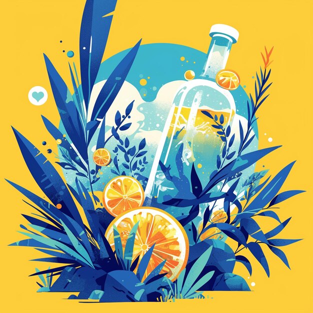 Lemongrass In Traditional Designs Premium Ai Generated Vector