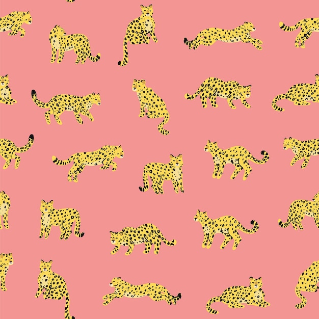 Premium Vector | Leopard animal vector seamless pattern Premium Vector | Leopard animal vector seamless pattern