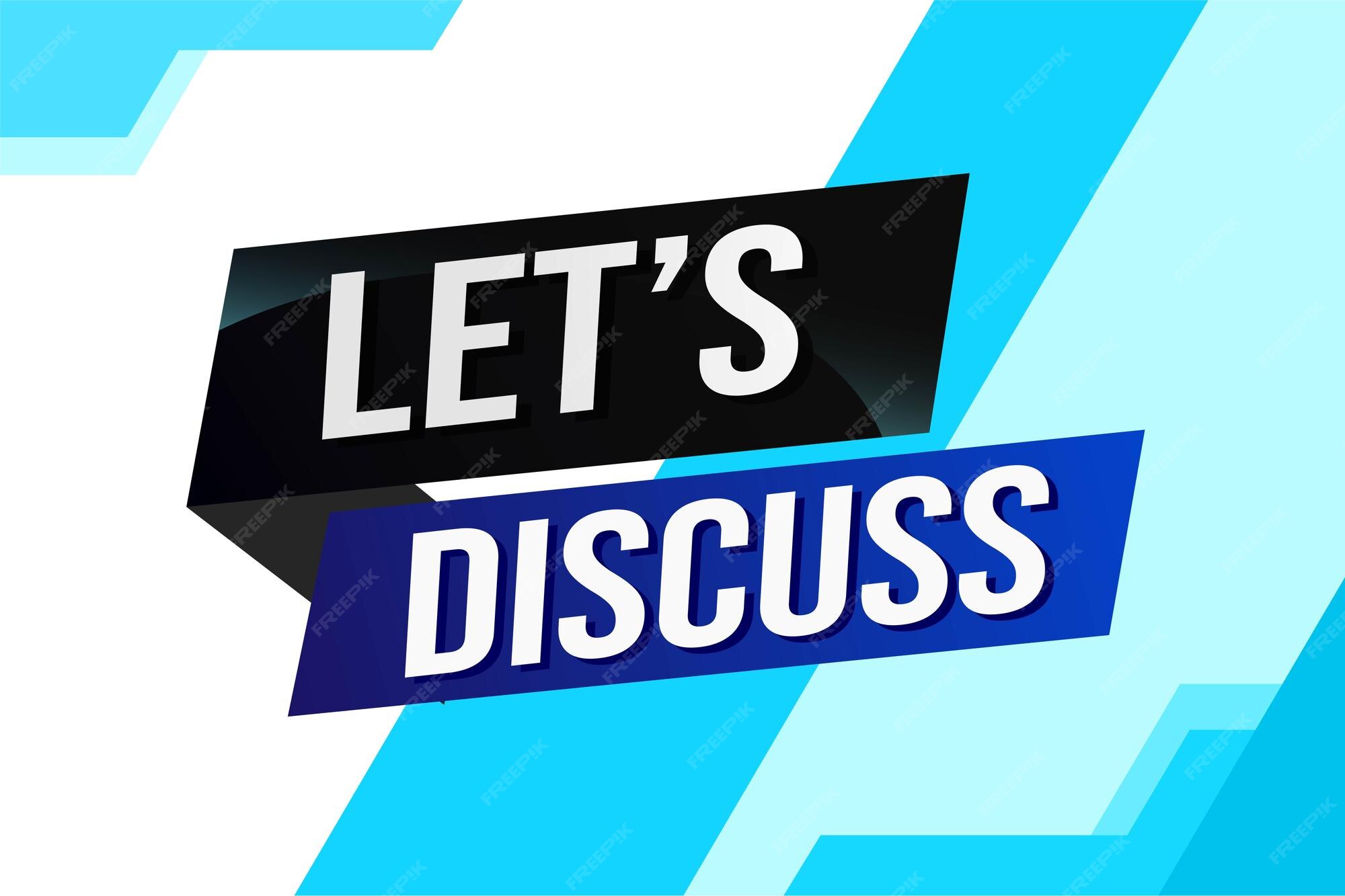 Premium Vector | Let's discuss word concept vector illustration with ... Premium Vector | Let's discuss word concept vector illustration with ...