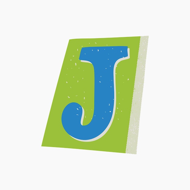 Premium Vector | Letter J Magazine CutOut Element Premium Vector | Letter J Magazine CutOut Element