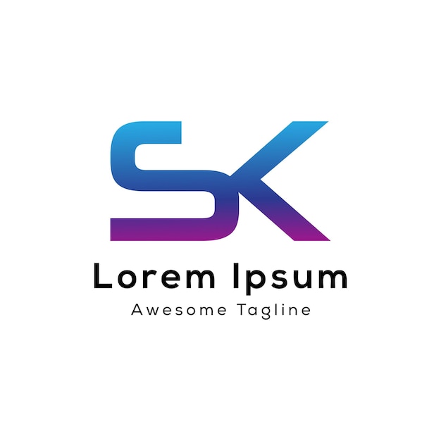 Premium Vector | Letter sk initial logo design Premium Vector | Letter sk initial logo design