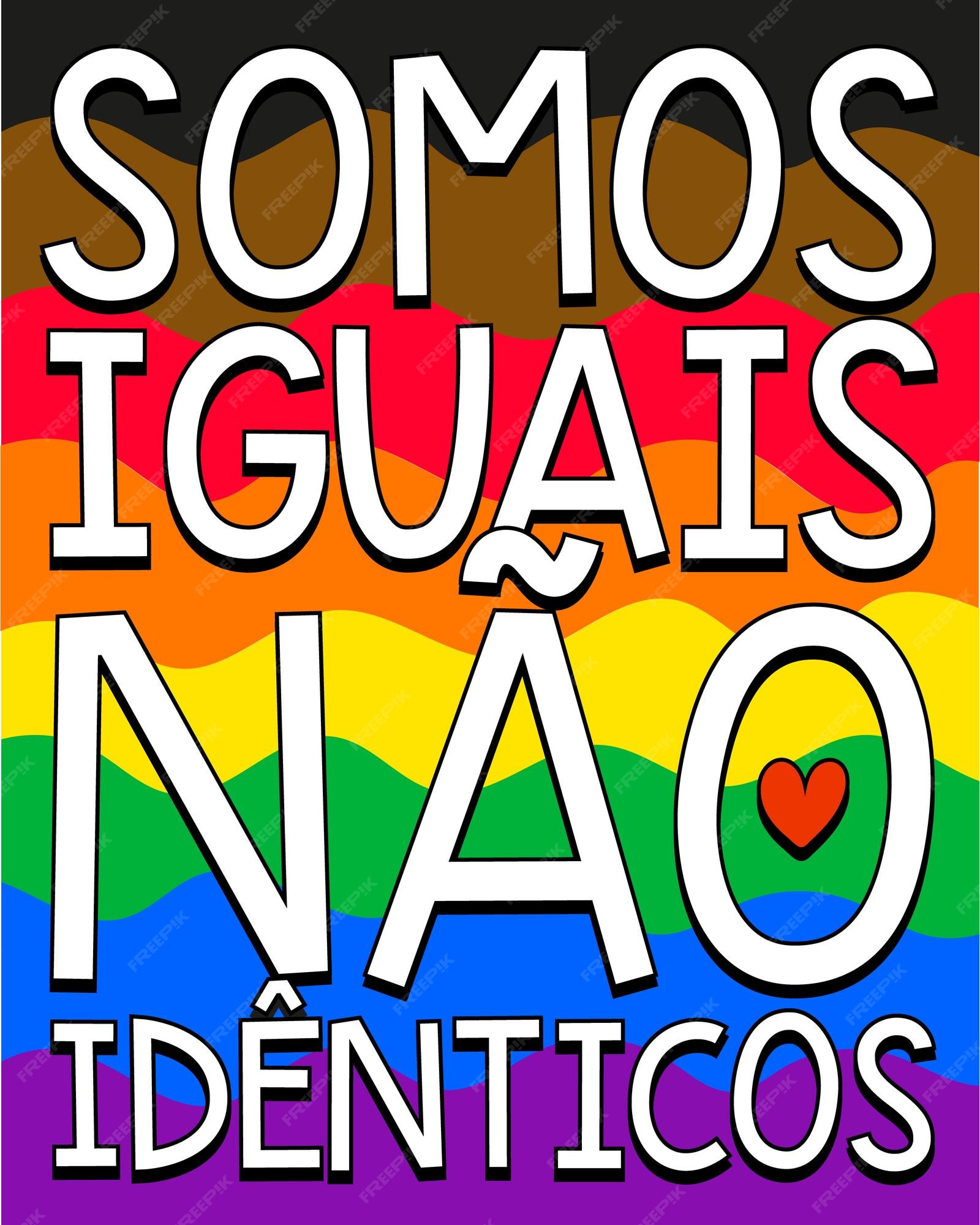 Premium Vector | Lgbt pride illustration poster in portuguese ... Premium Vector | Lgbt pride illustration poster in portuguese ...