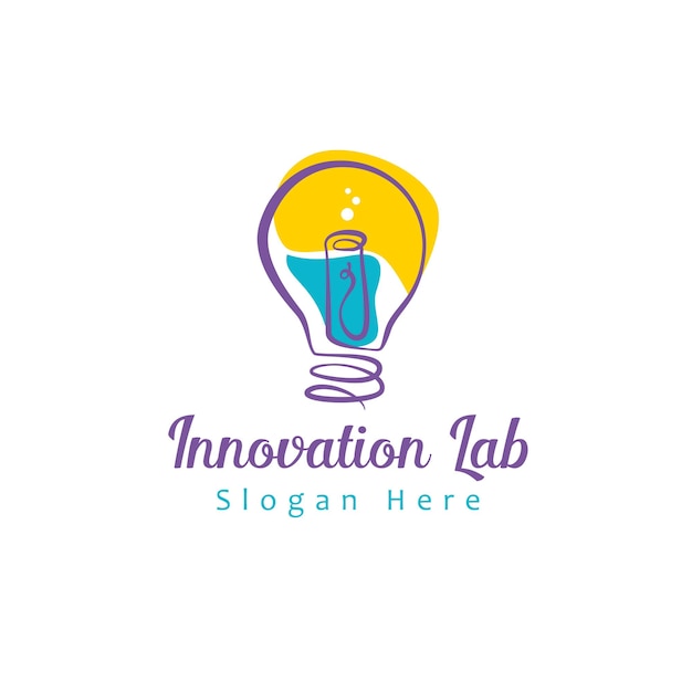 Premium Vector | Light bulb Innovation Lab logo Premium Vector | Light bulb Innovation Lab logo
