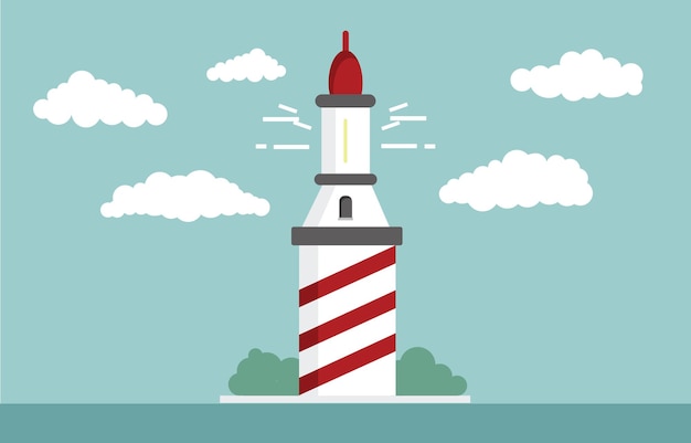Premium Vector | Lighthouse flat design vector illustration Premium Vector | Lighthouse flat design vector illustration