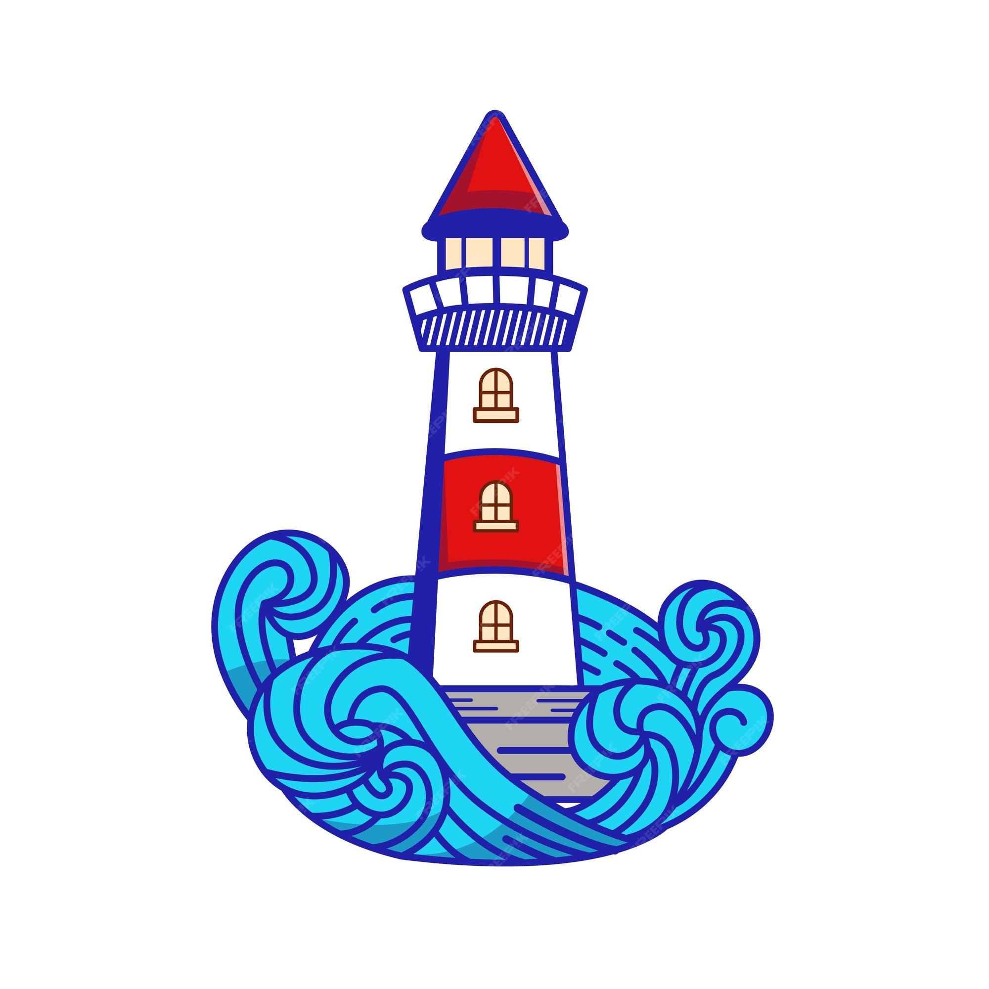Premium Vector | Lighthouse flat design vector illustration Premium Vector | Lighthouse flat design vector illustration