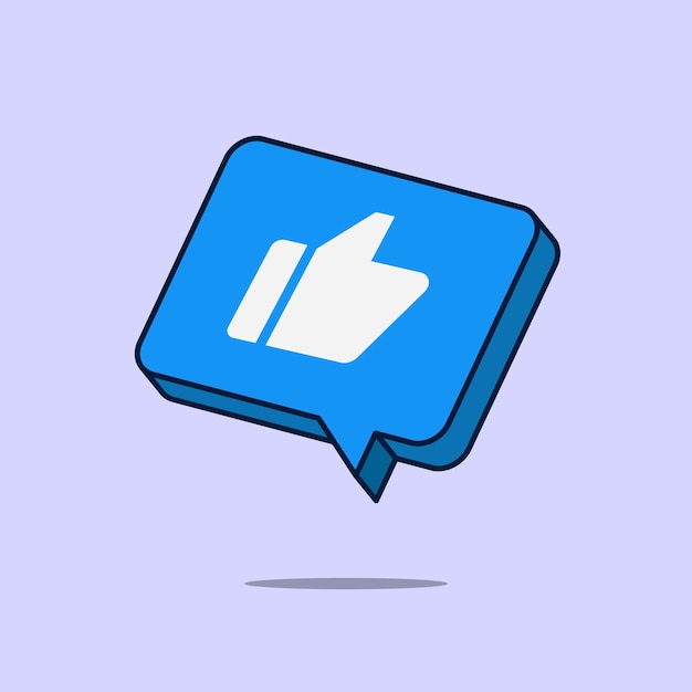 Premium Vector | Like button illustration vector facebook like icon Premium Vector | Like button illustration vector facebook like icon